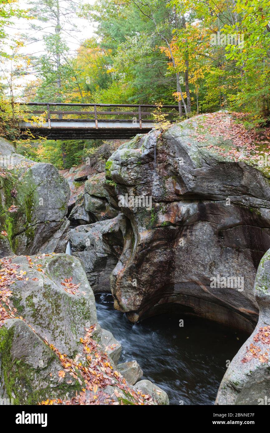 Sculptured Rocks Natural Area in Groton, New Hampshire during the ...