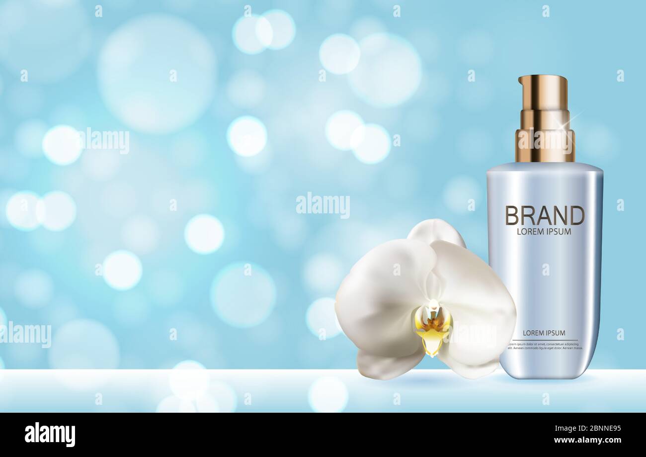 Design Cosmetics Product Template for Ads or Magazine Background. 3D ...