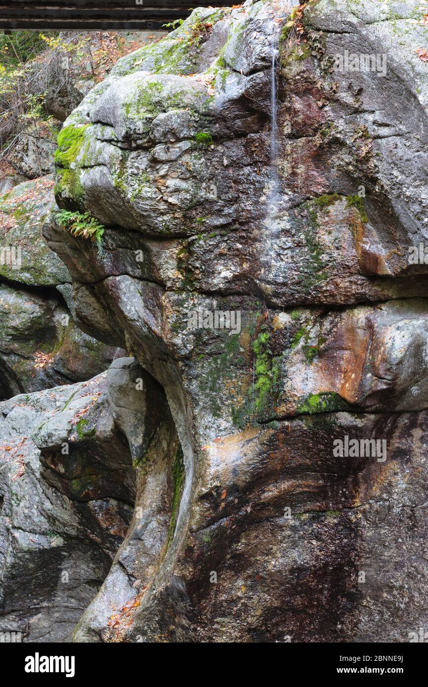 Sculptured Rocks Natural Area in Groton, New Hampshire during the ...