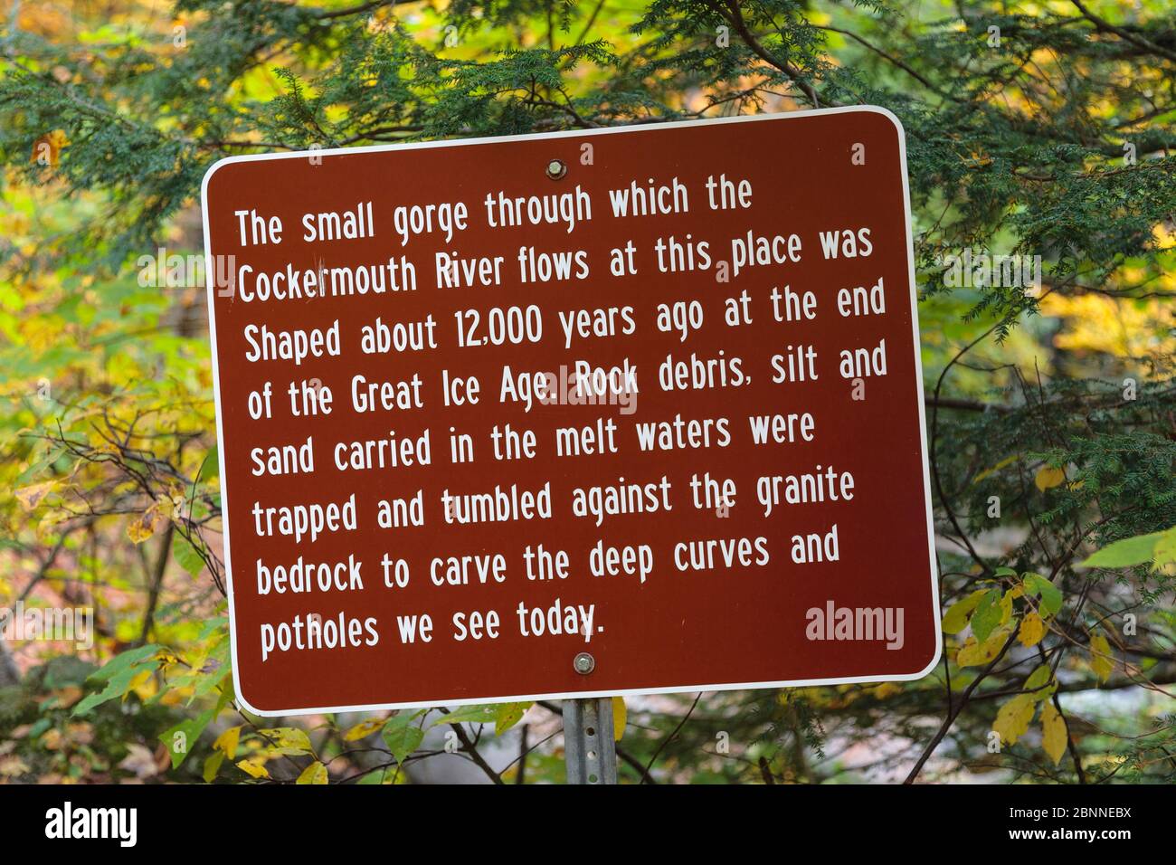 Sculptured Rocks Natural Area in Groton, New Hampshire during the ...