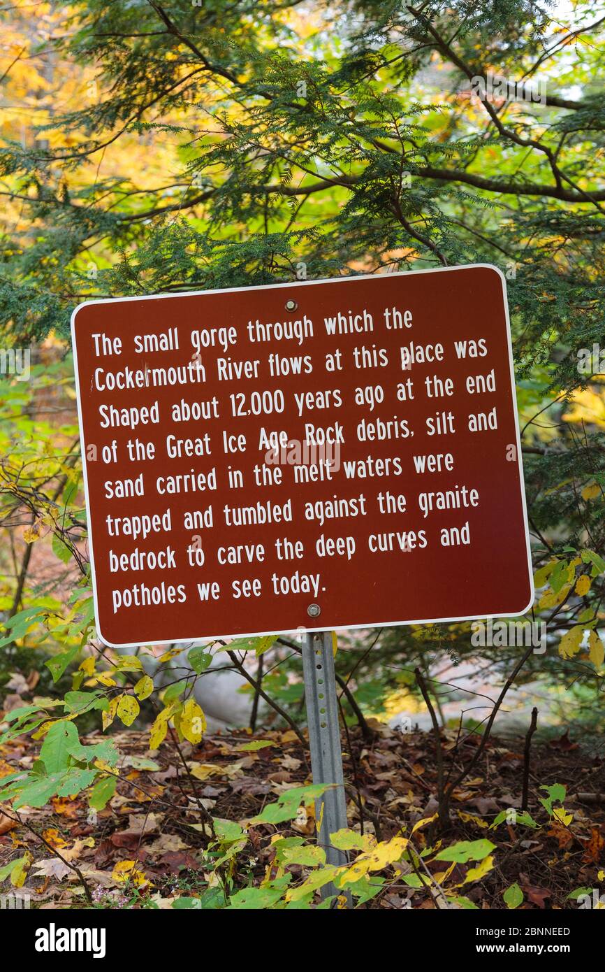 Sculptured Rocks Natural Area in Groton, New Hampshire during the ...