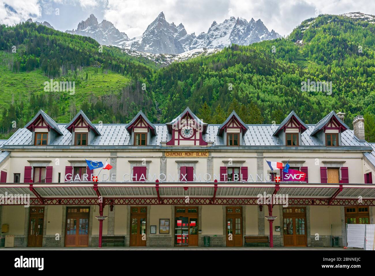 France, Chamonix-Mont Blanc train station, late May Stock Photo - Alamy