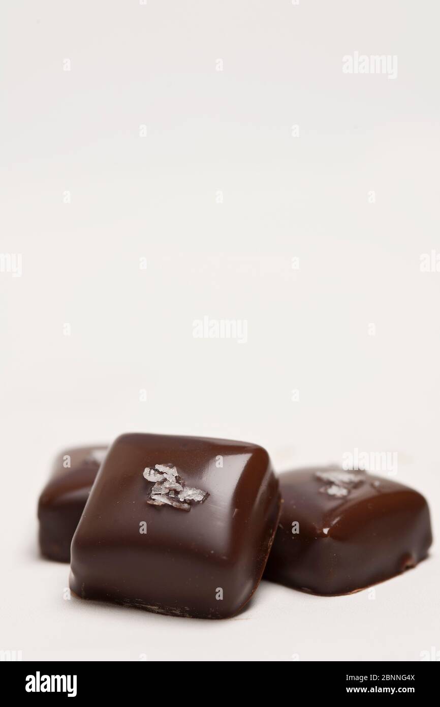 handmade pralines on white background Stock Photo - Alamy