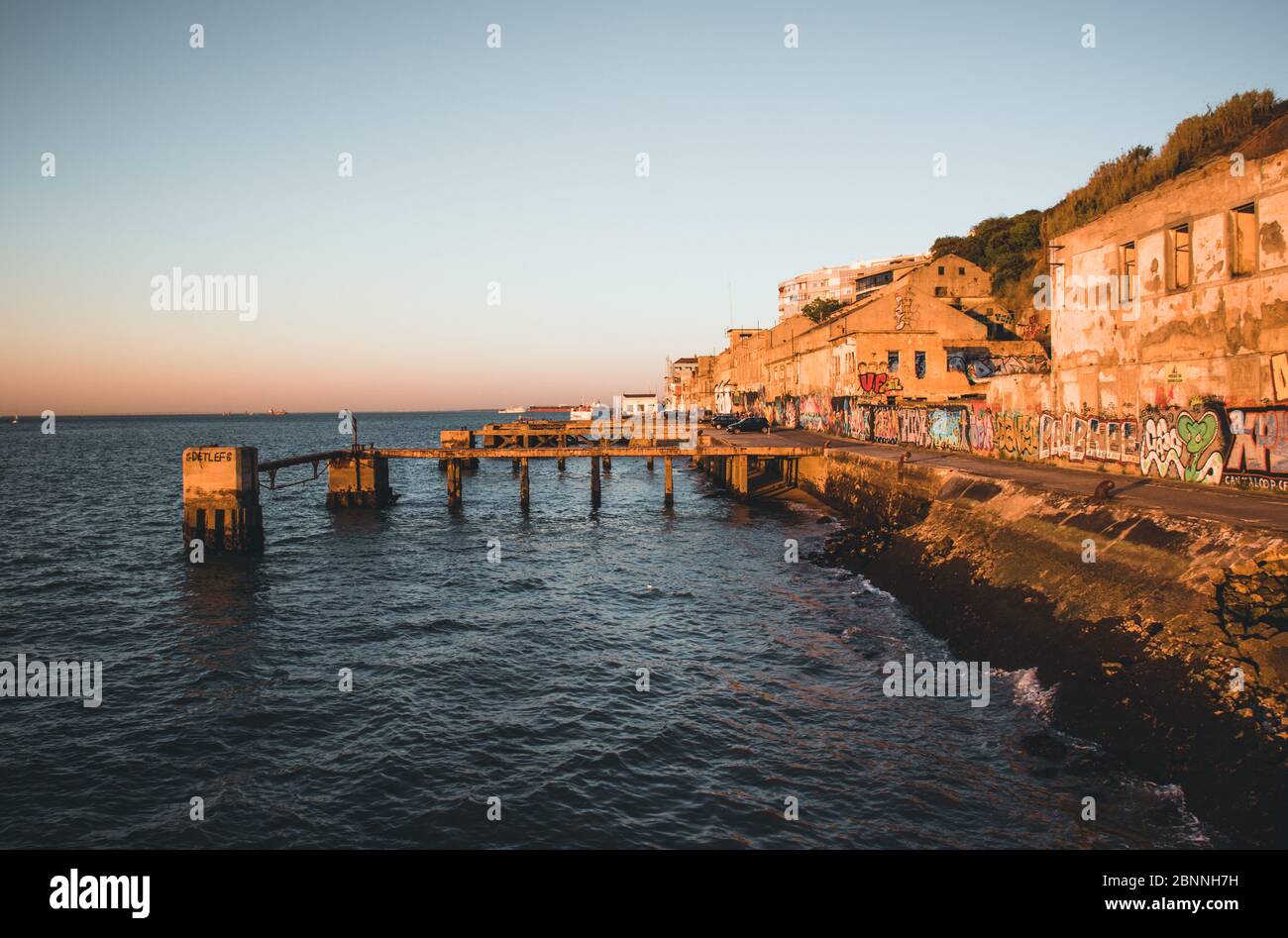 Portugal, Lisbon, waterfront houses Stock Photo - Alamy