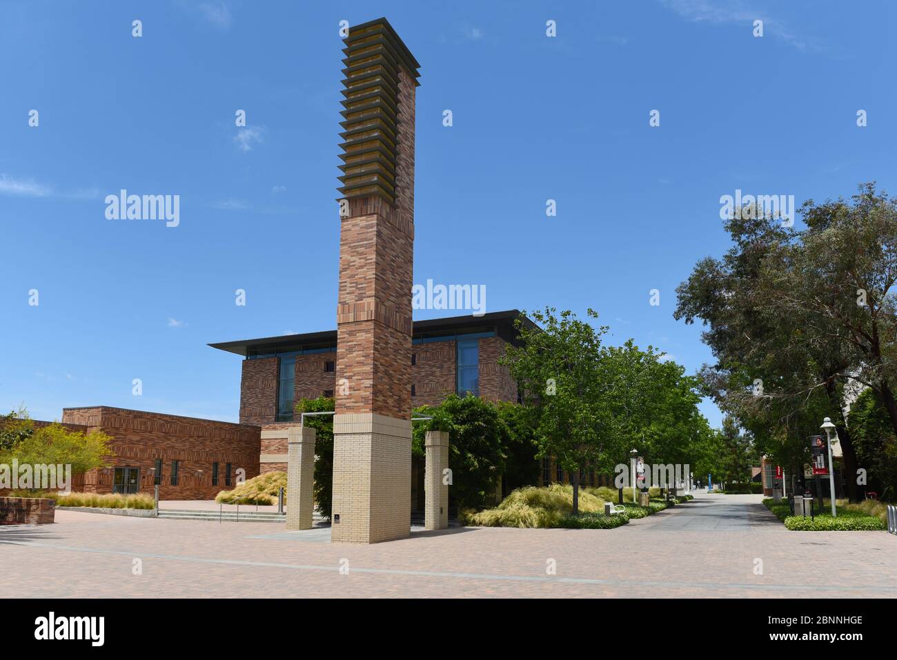 ORANGE, CALIFORNIA - 14 MAY 2020: Stanley and Joan Chapman Light Tower ...