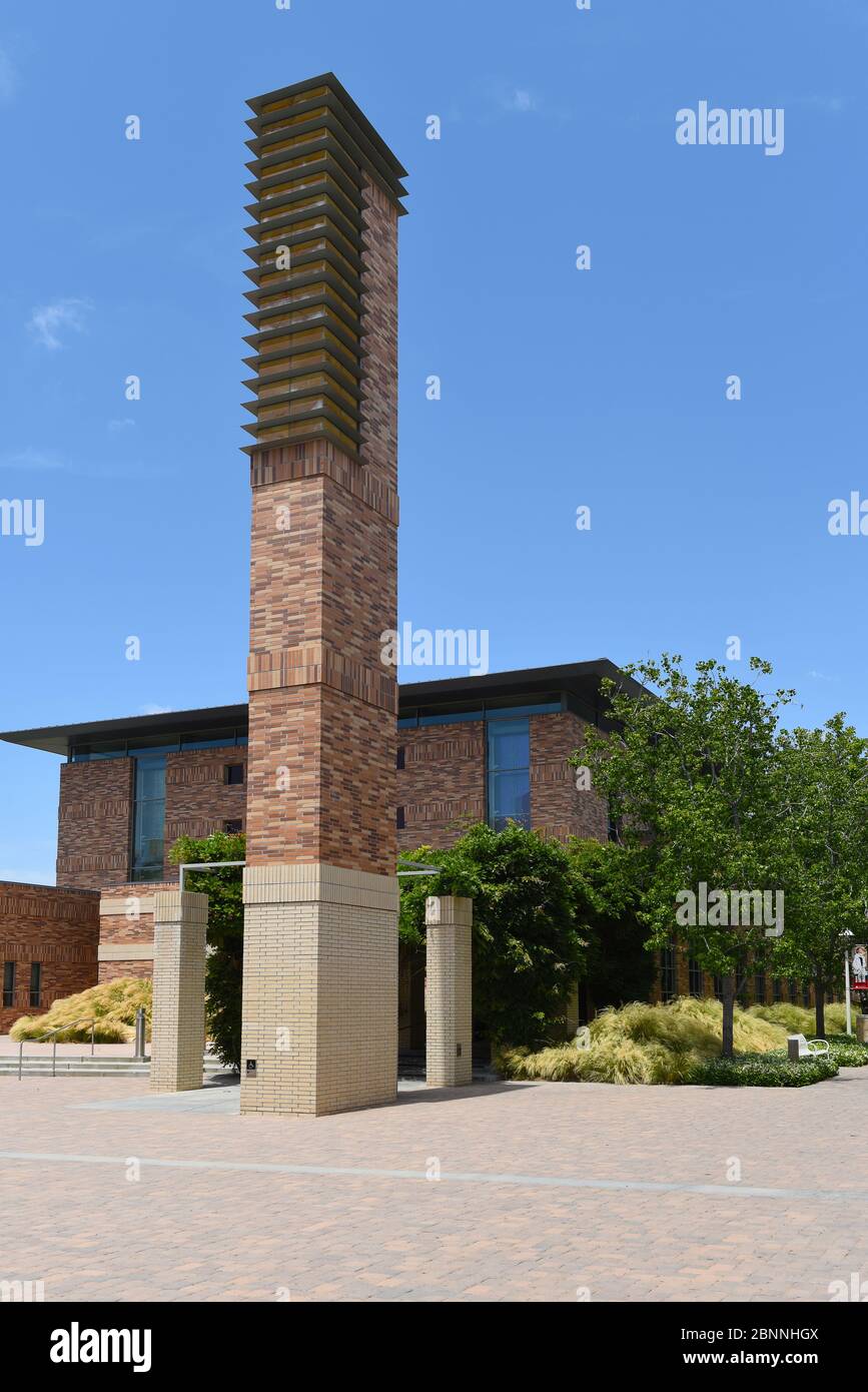 ORANGE, CALIFORNIA - 14 MAY 2020: Stanley and Joan Chapman Light Tower ...