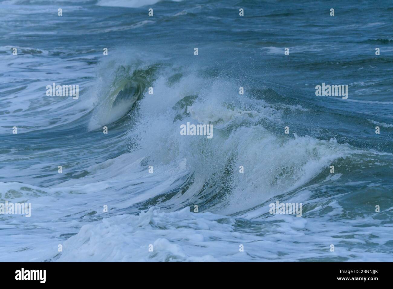 Breaking Wave, Vorupor, Nationalpark Thy, Thisted, North Sea, North ...