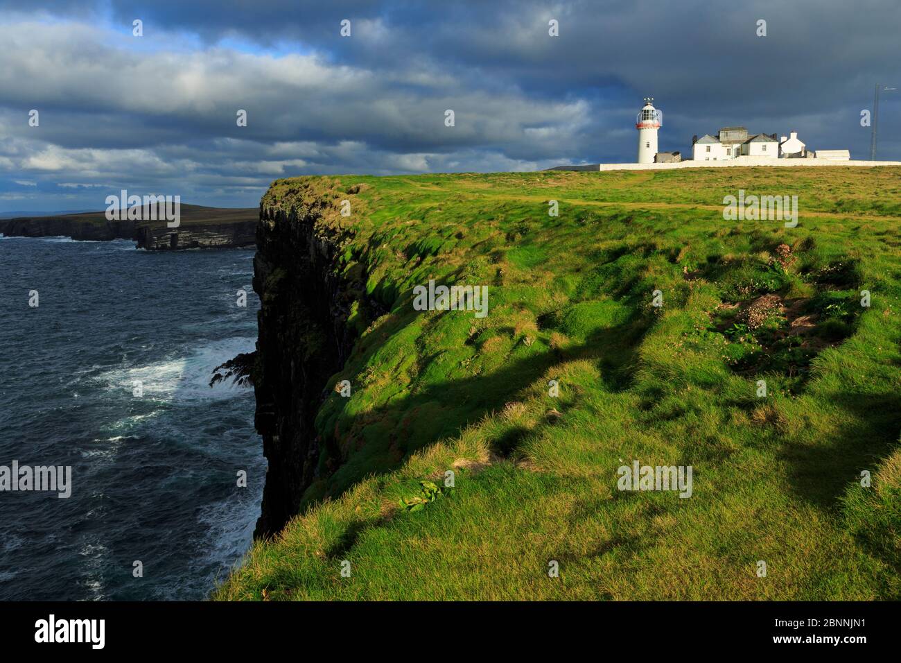 Loop Head Lighthouse,Kilkeel,County Clare,Munster,Ireland,Europe Stock ...