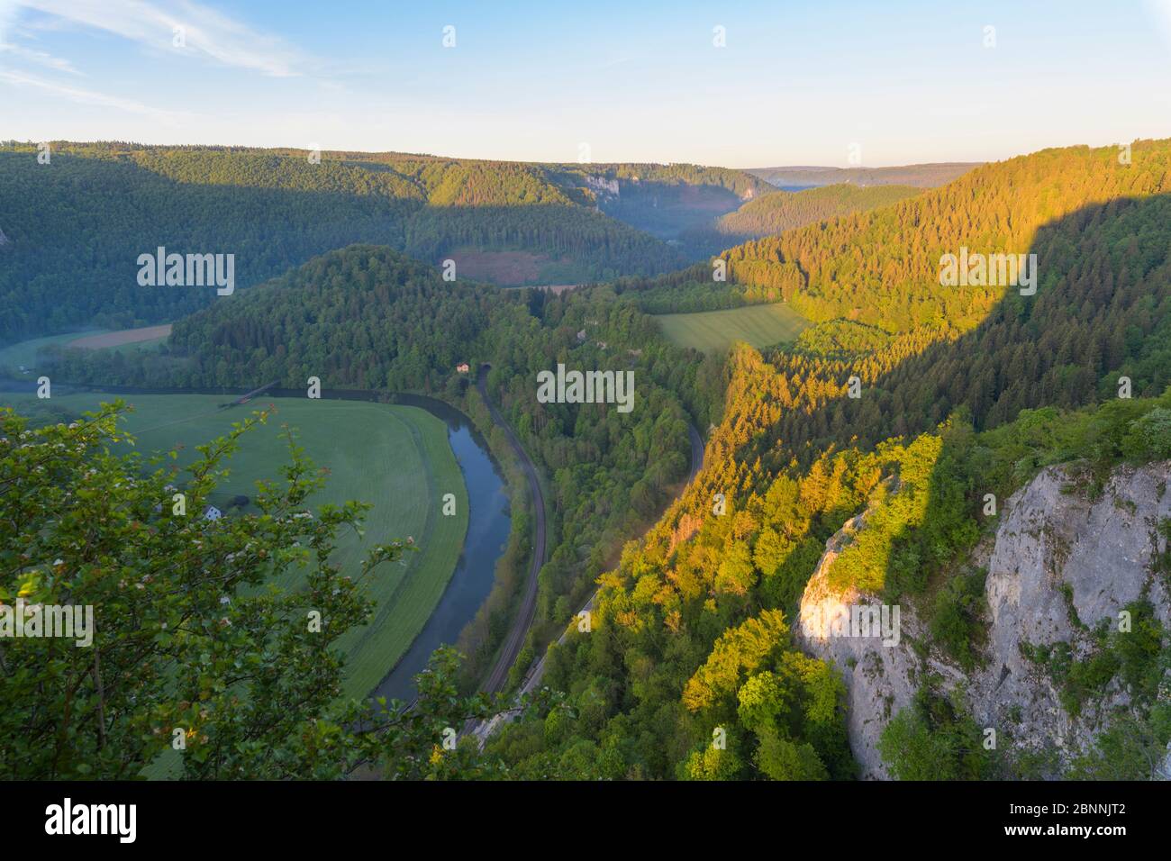 View at danube river, Oberes Donautal (Upper Danube valley), Irndorf ...