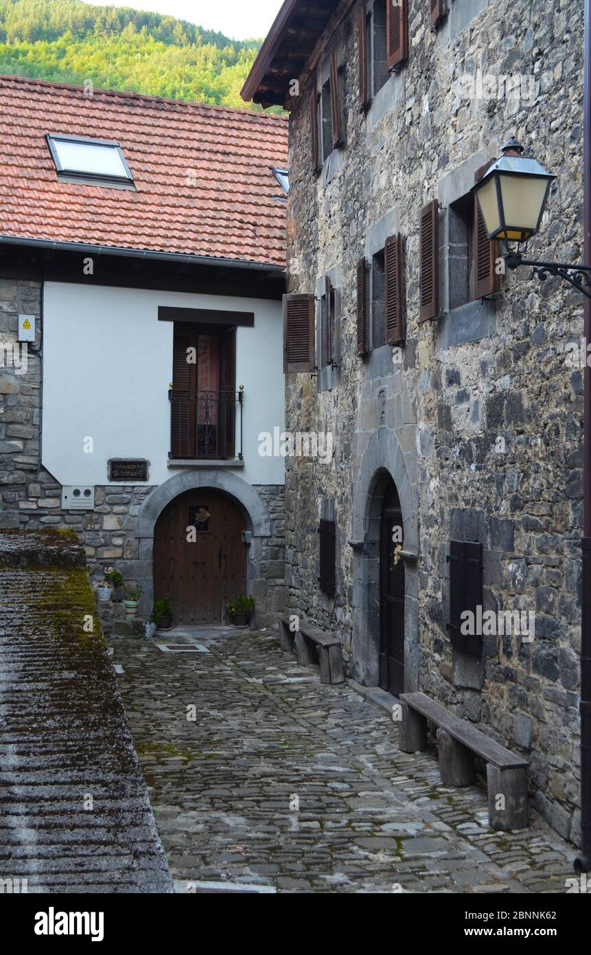 Uztarroz, a small mountain village in the Roncal valley (Navarre ...