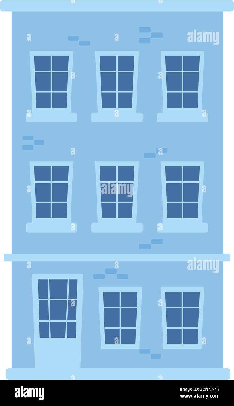 building residential high tower architecture isolated icon design ...