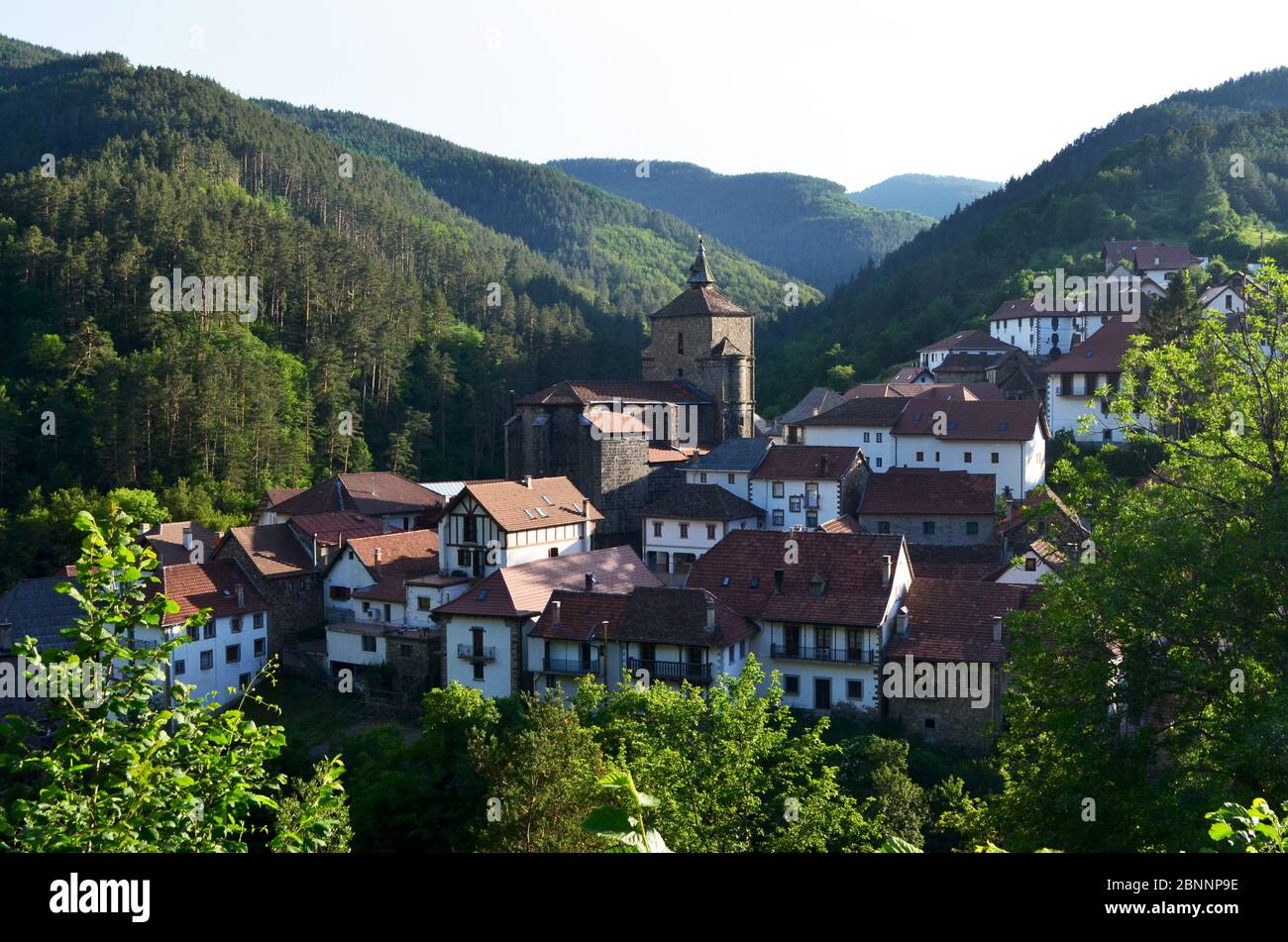 Uztarroz, a small mountain village in the Roncal valley (Navarre ...