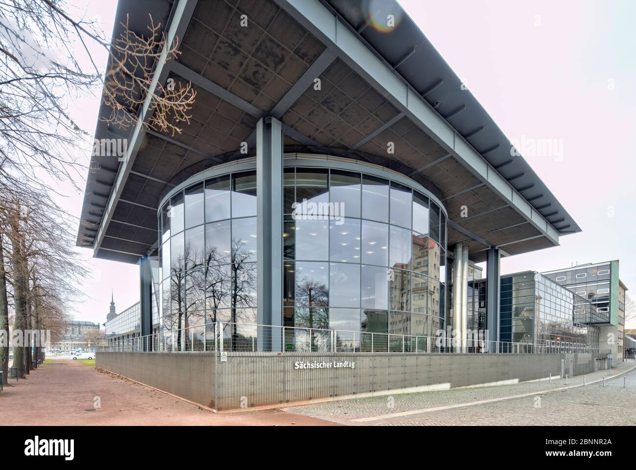 Saxon State Parliament, house facade, Dresden, Saxony, Germany, Europe ...