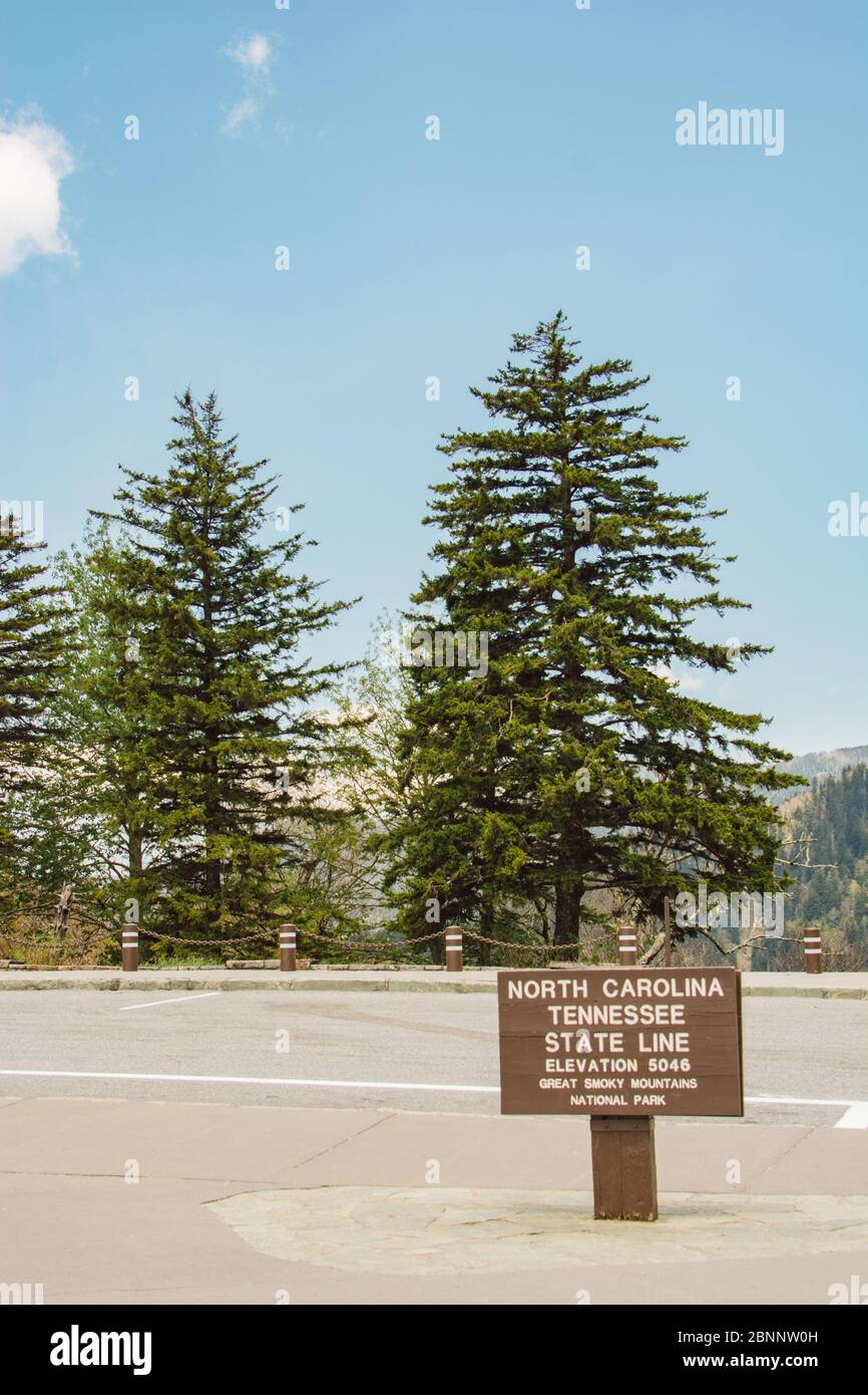 Newfound Gap, in the Great Smoky Mountain National Park, is a mountain ...