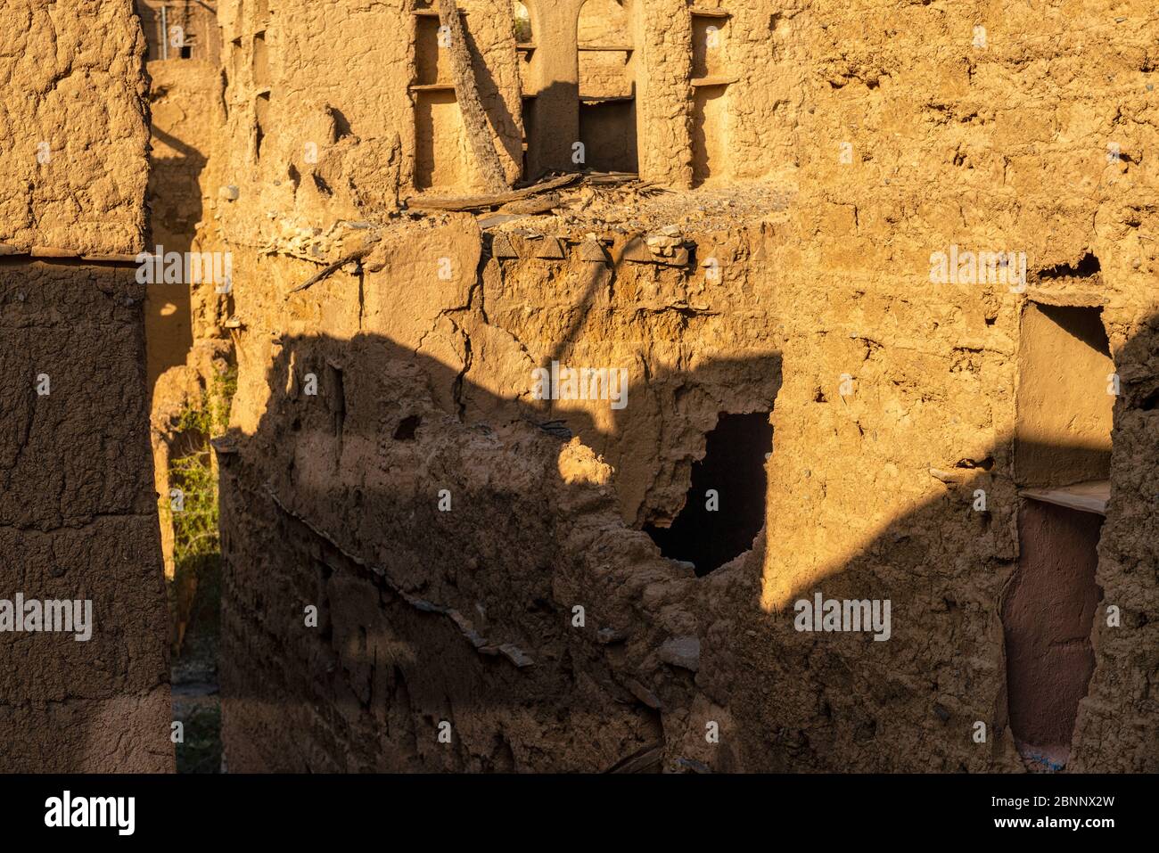 Museum, mud house, windows, doors, roof, decayed, collapsed Stock Photo ...