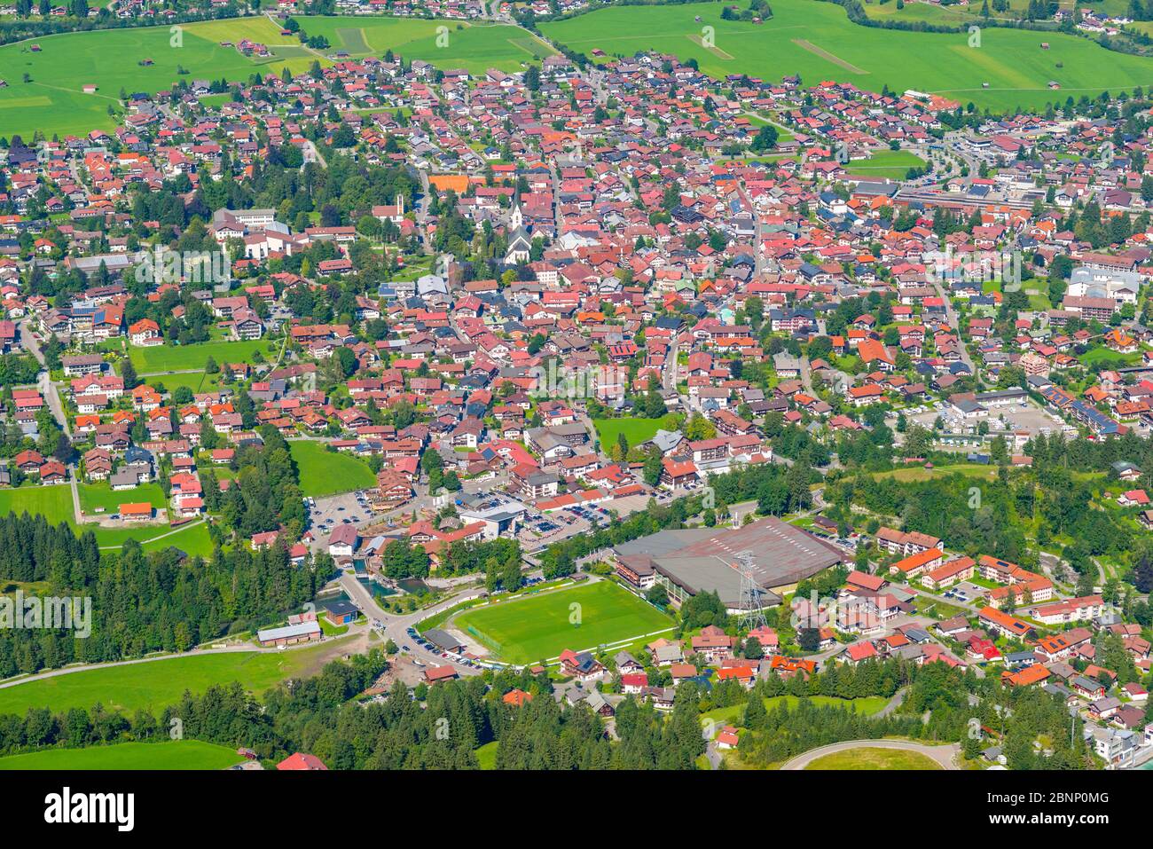 Panorama from Schattenberg, 1692m, on Oberstdorf, Allgäu, Bavaria ...