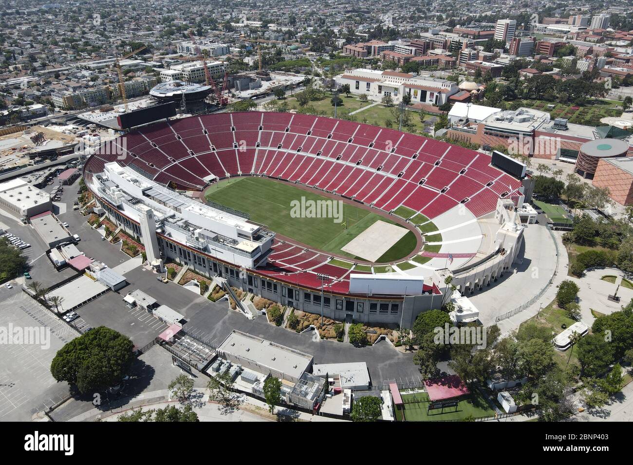 Los Angeles, United States. 15th May, 2020. General overall aerial view ...