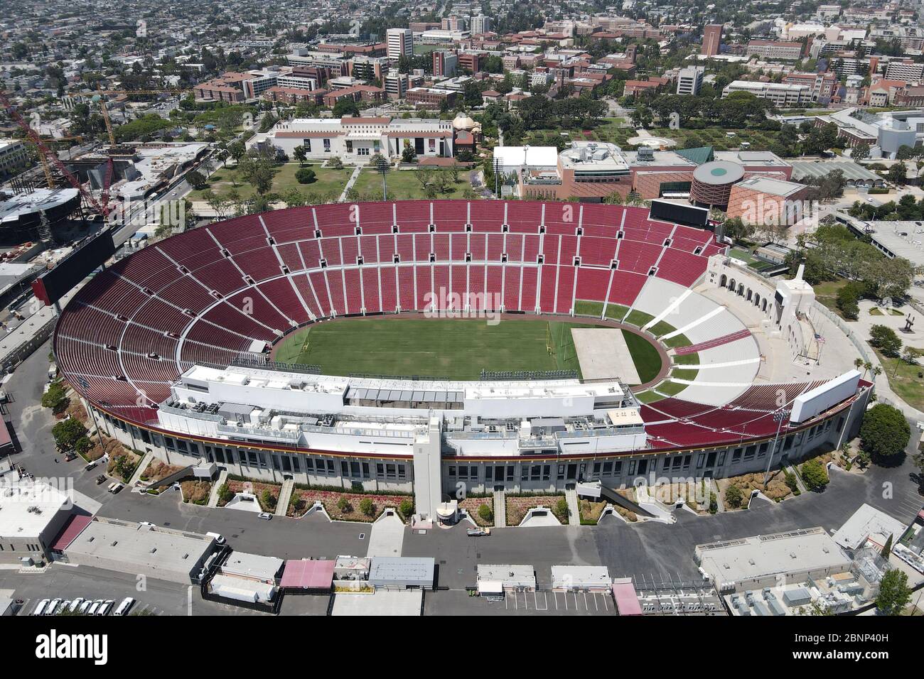 Los Angeles, United States. 15th May, 2020. General overall aerial view ...