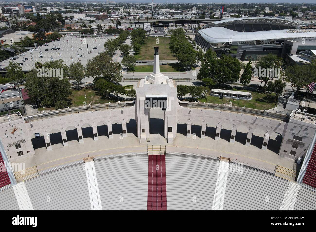 Los Angeles, United States. 15th May, 2020. General overall aerial view ...