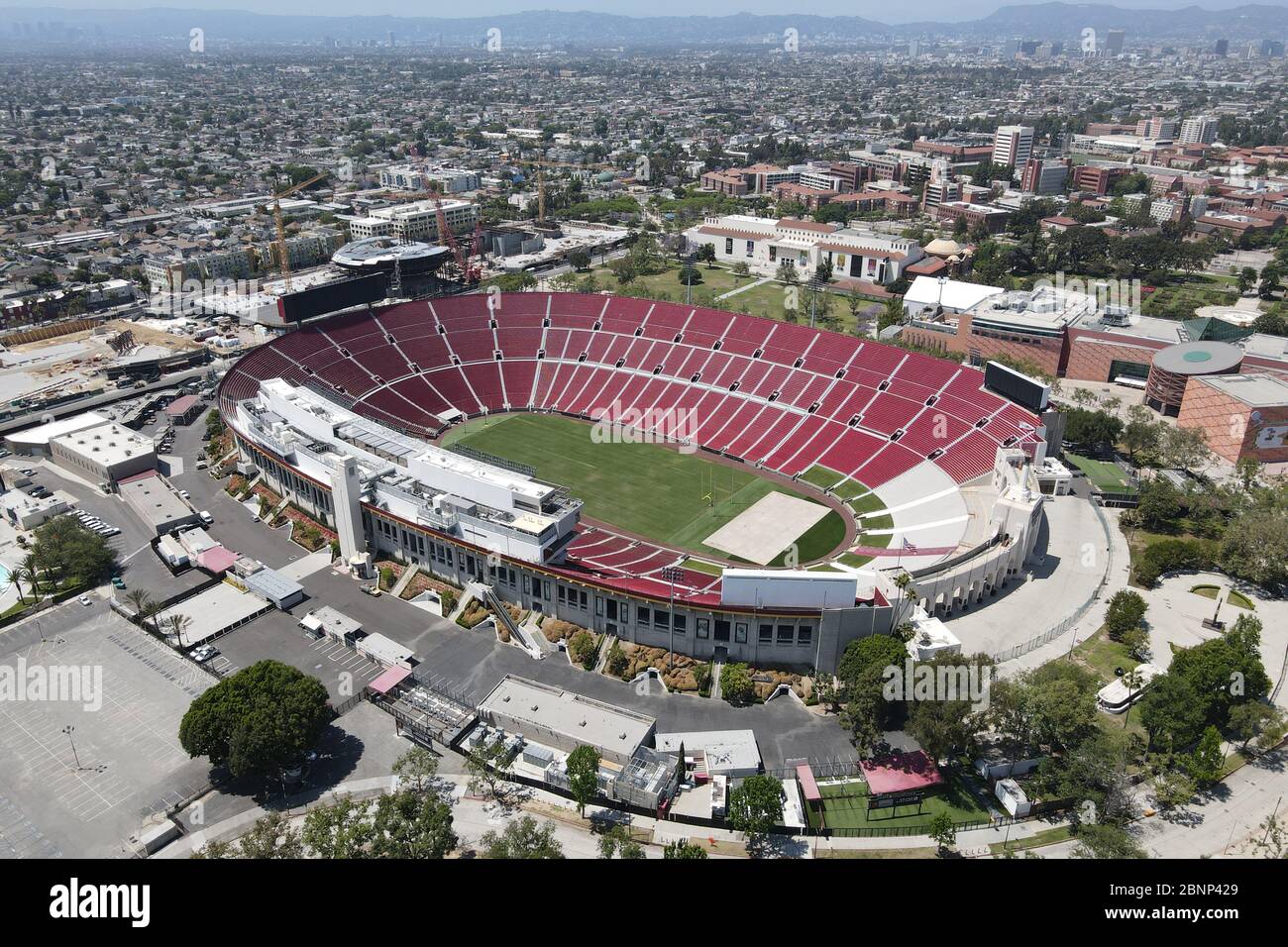 Los Angeles, United States. 15th May, 2020. General overall aerial view ...