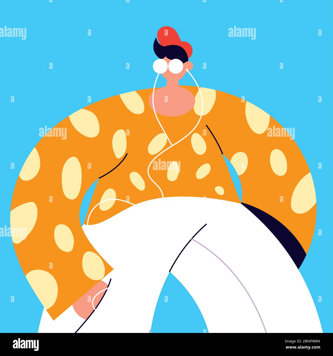 poster with man standing faceless vector illustration design Stock ...