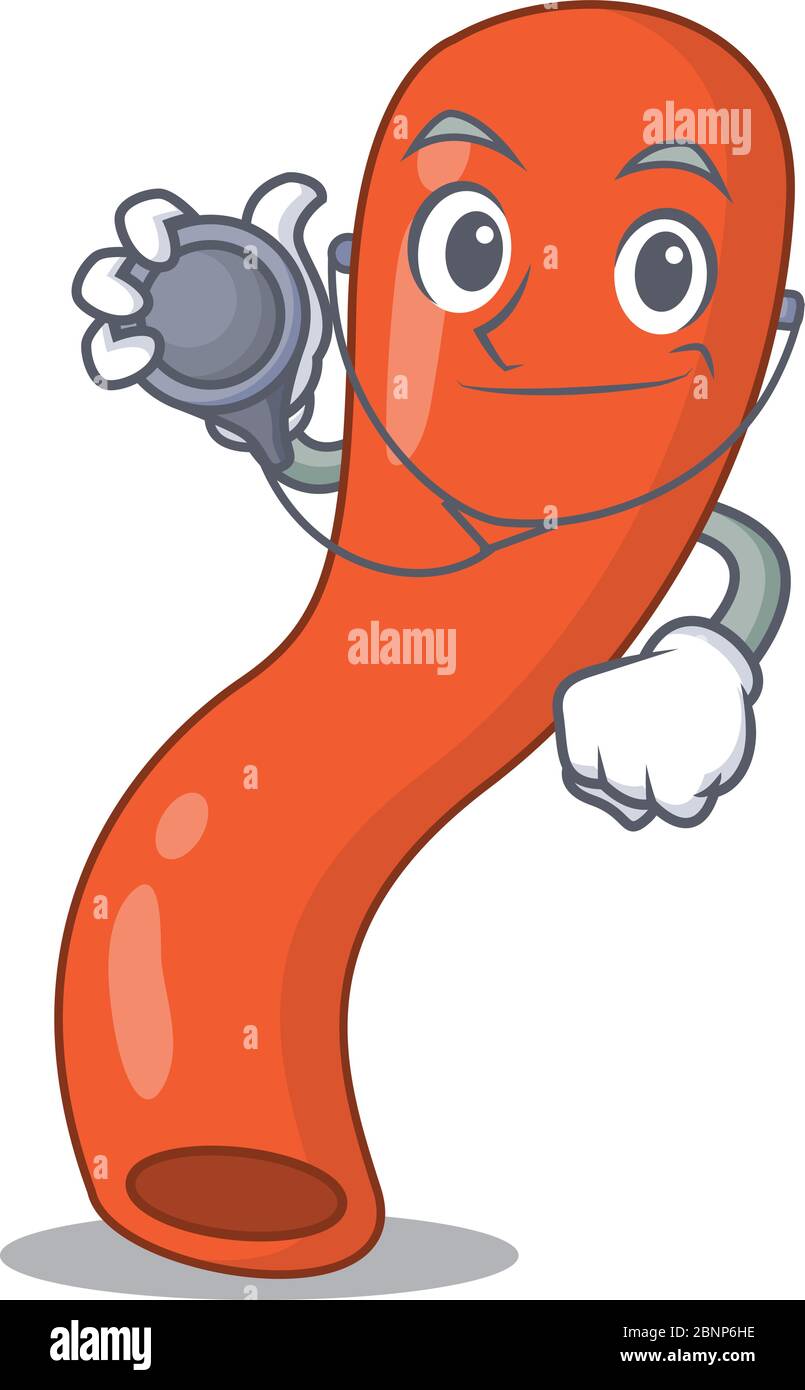 Smiley doctor cartoon character of appendix with tools Stock Vector ...