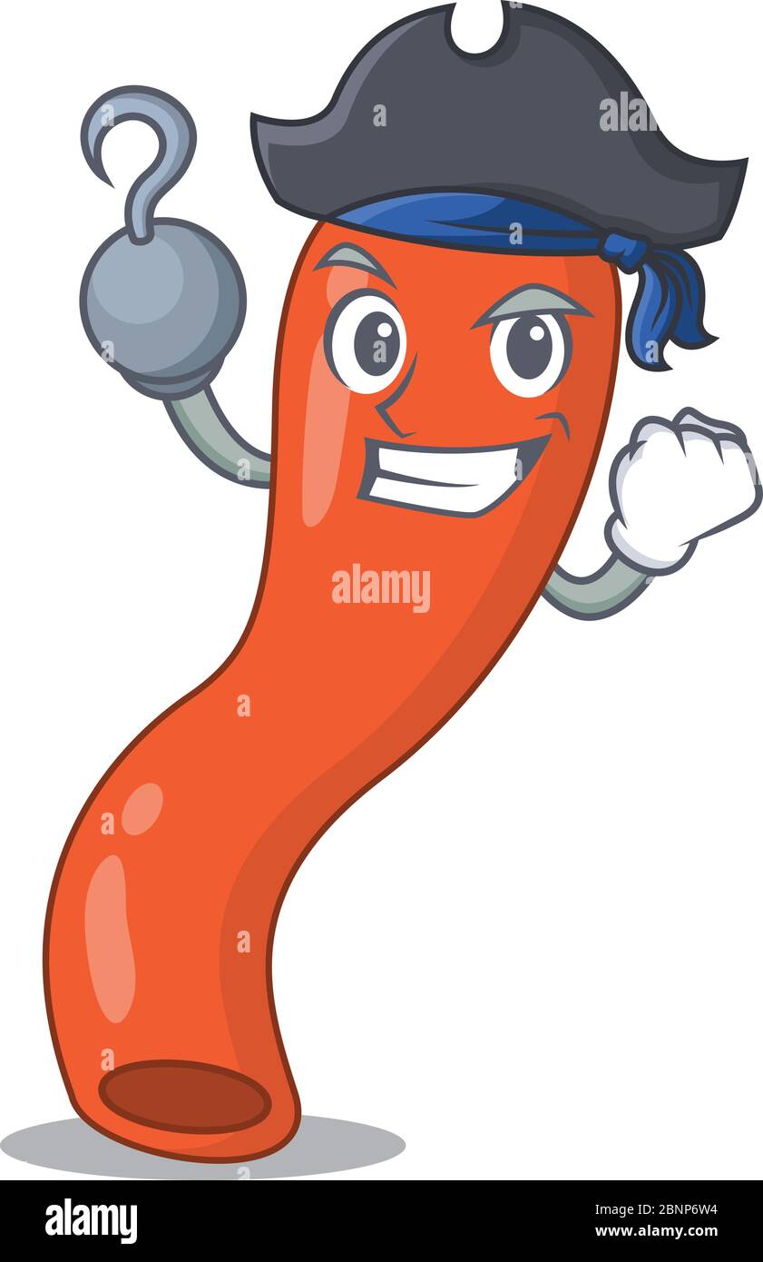 Appendix cartoon design in a Pirate character with one hook hand Stock ...