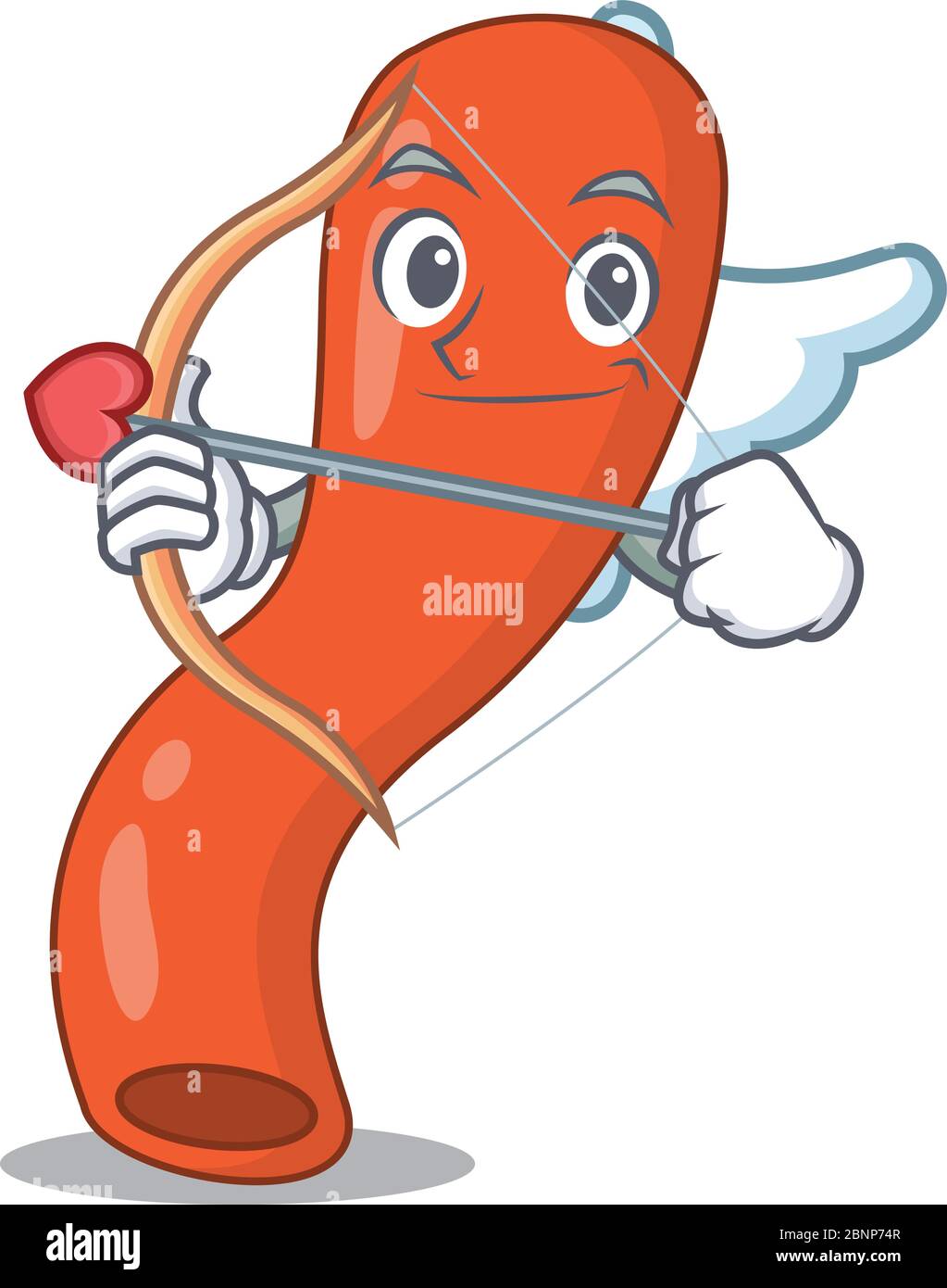 Appendix in sweet romantic cupid cartoon drawing with arrow Stock ...