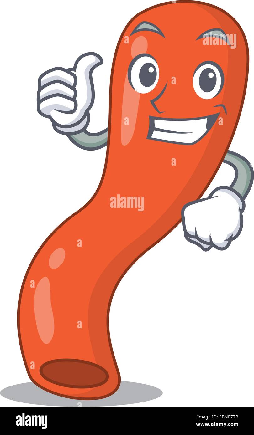 Appendix cartoon character design showing OK finger Stock Vector Image ...