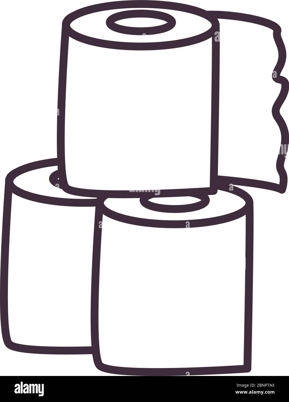 Toilet papers line style icon design, Hygiene wash health and clean ...