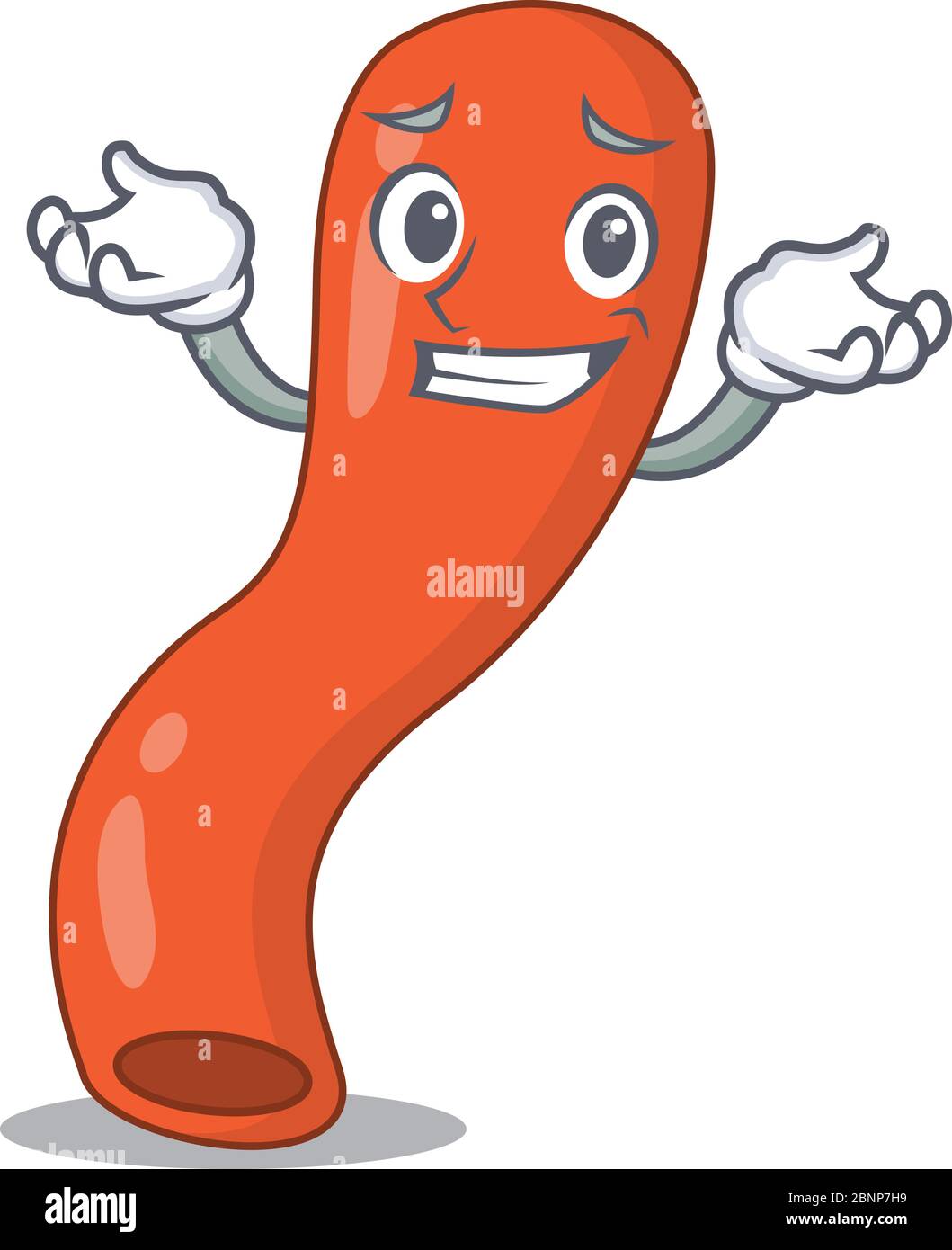 A cute picture of grinning appendix caricature character Stock Vector ...