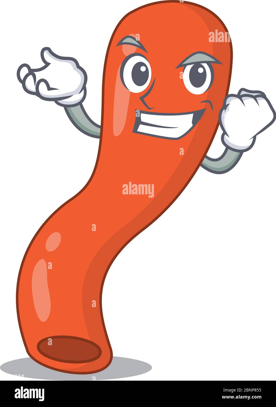 A funny cartoon design concept of appendix with happy face Stock Vector ...