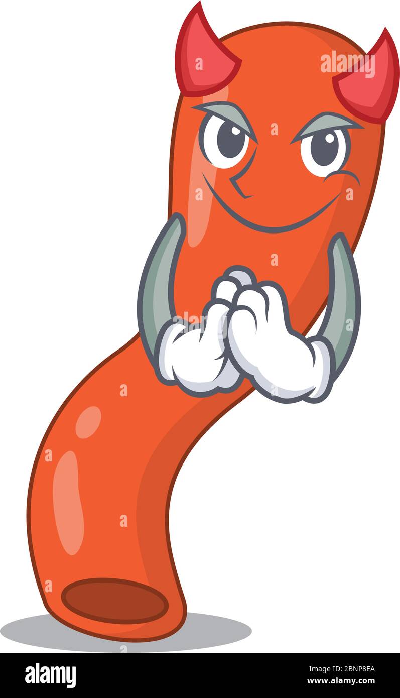 Appendix clothed as devil cartoon character design concept Stock Vector ...
