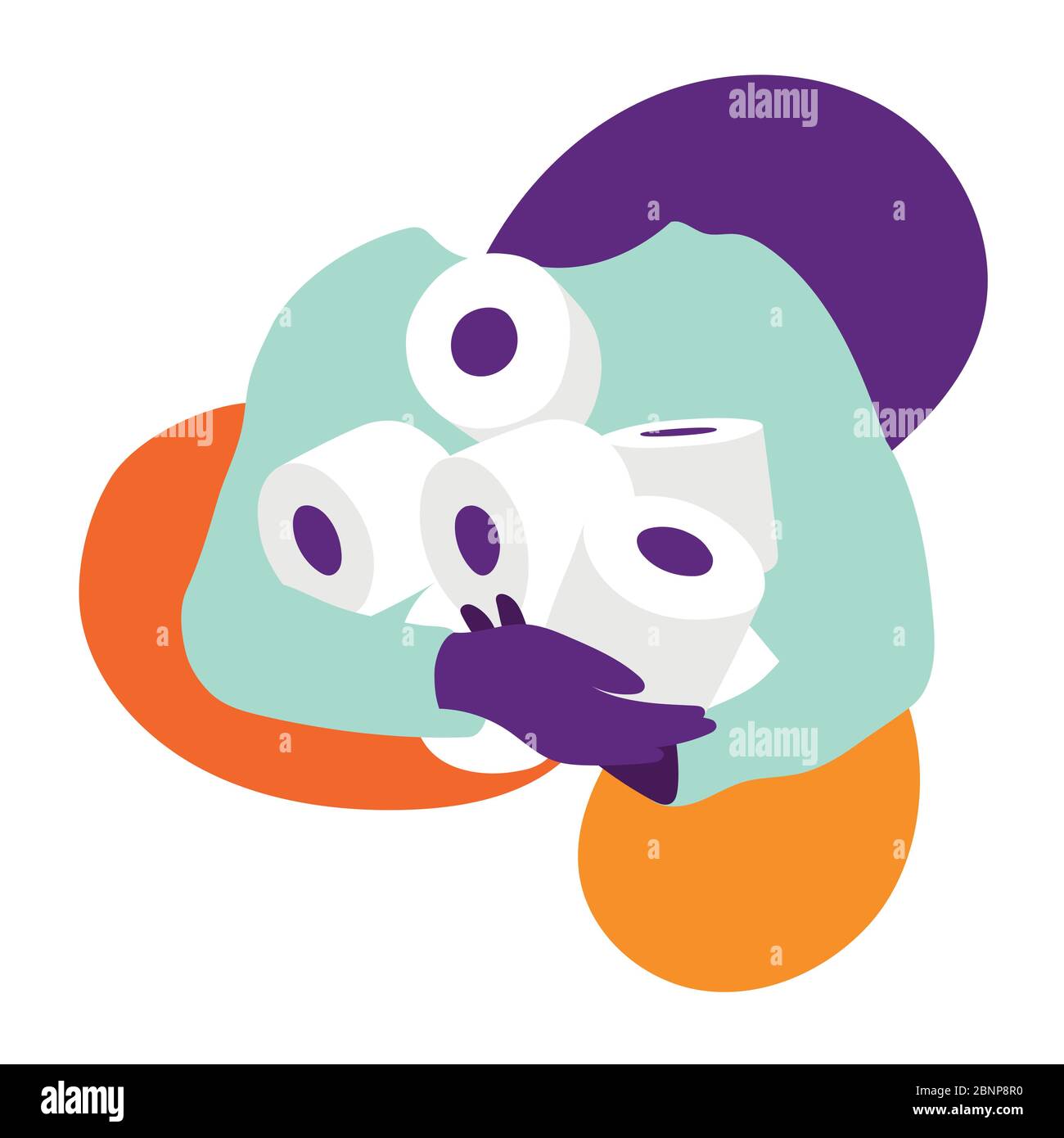 Illustration toilet paper rolls Cut Out Stock Images & Pictures - Alamy