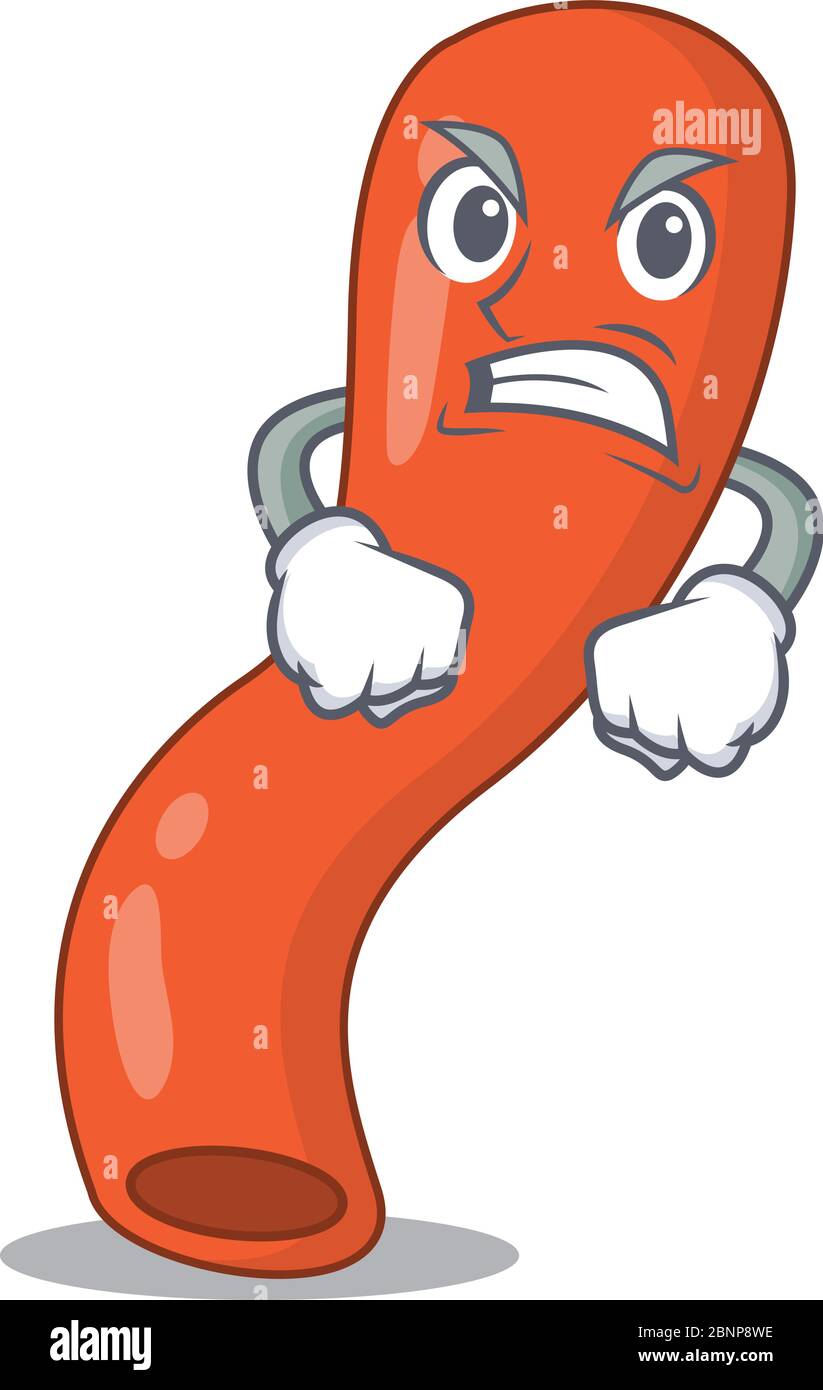 A cartoon picture of appendix showing an angry face Stock Vector Image ...