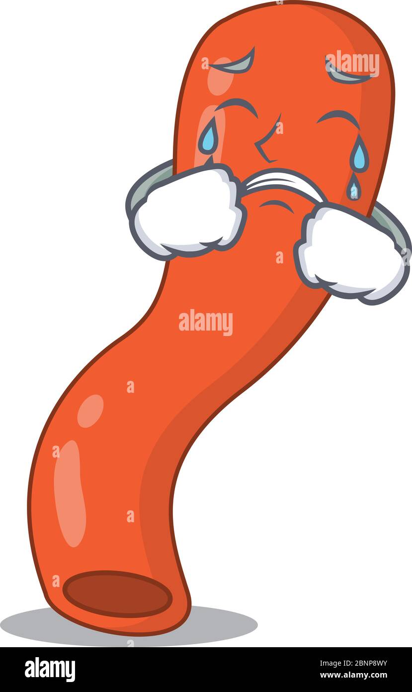 Caricature design of appendix having a sad face Stock Vector Image ...