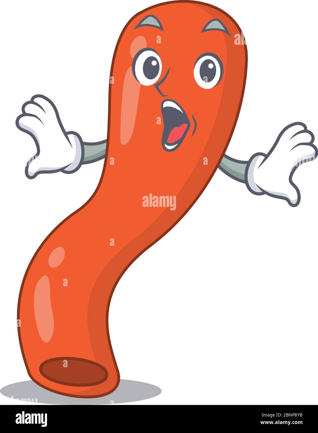 Appendix mascot design concept having a surprised gesture Stock Vector ...