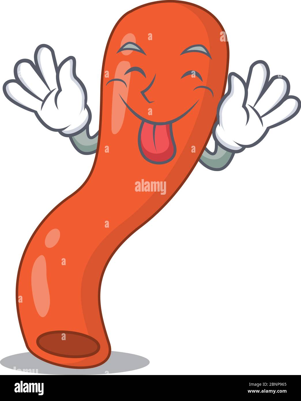 Funny appendix cartoon design with tongue out face Stock Vector Image ...