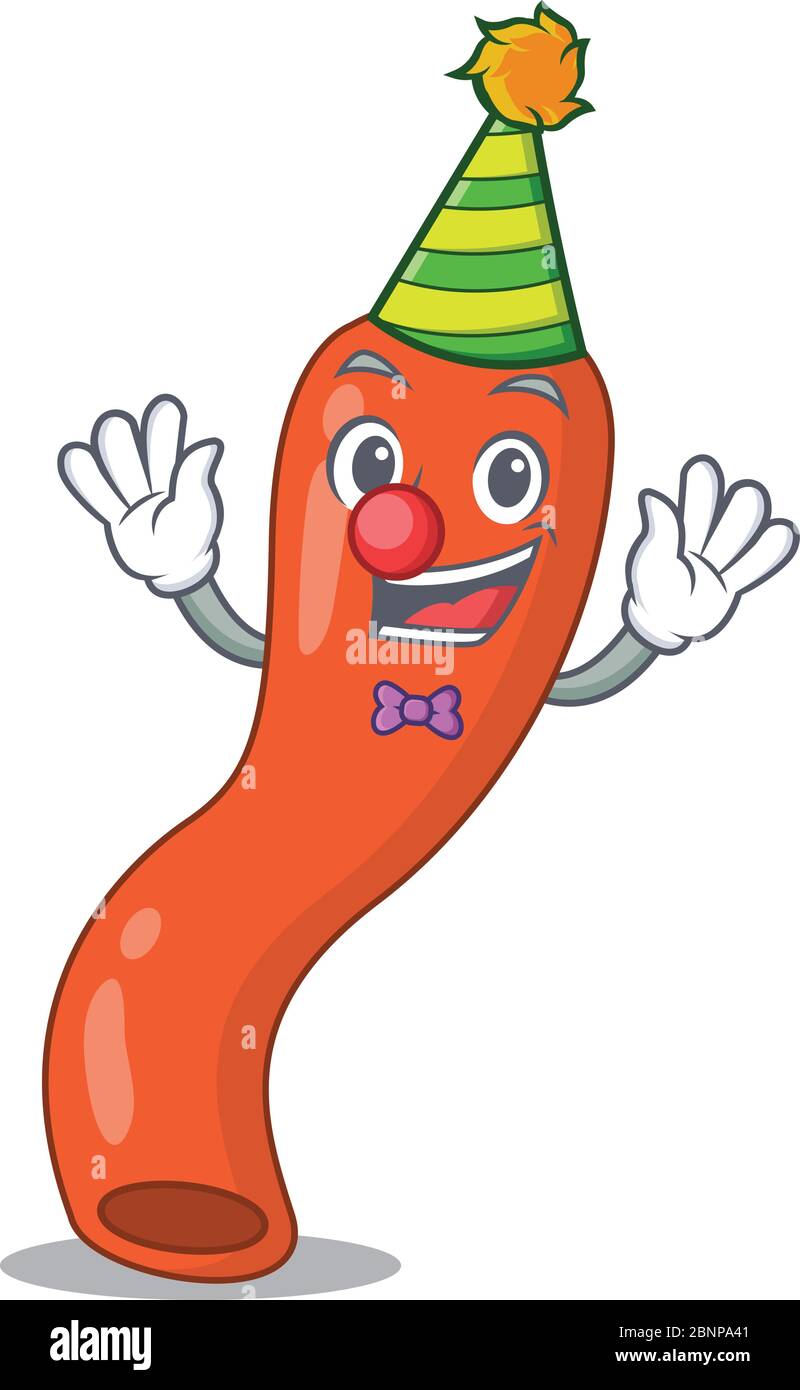 smiley clown appendix cartoon character design concept Stock Vector ...