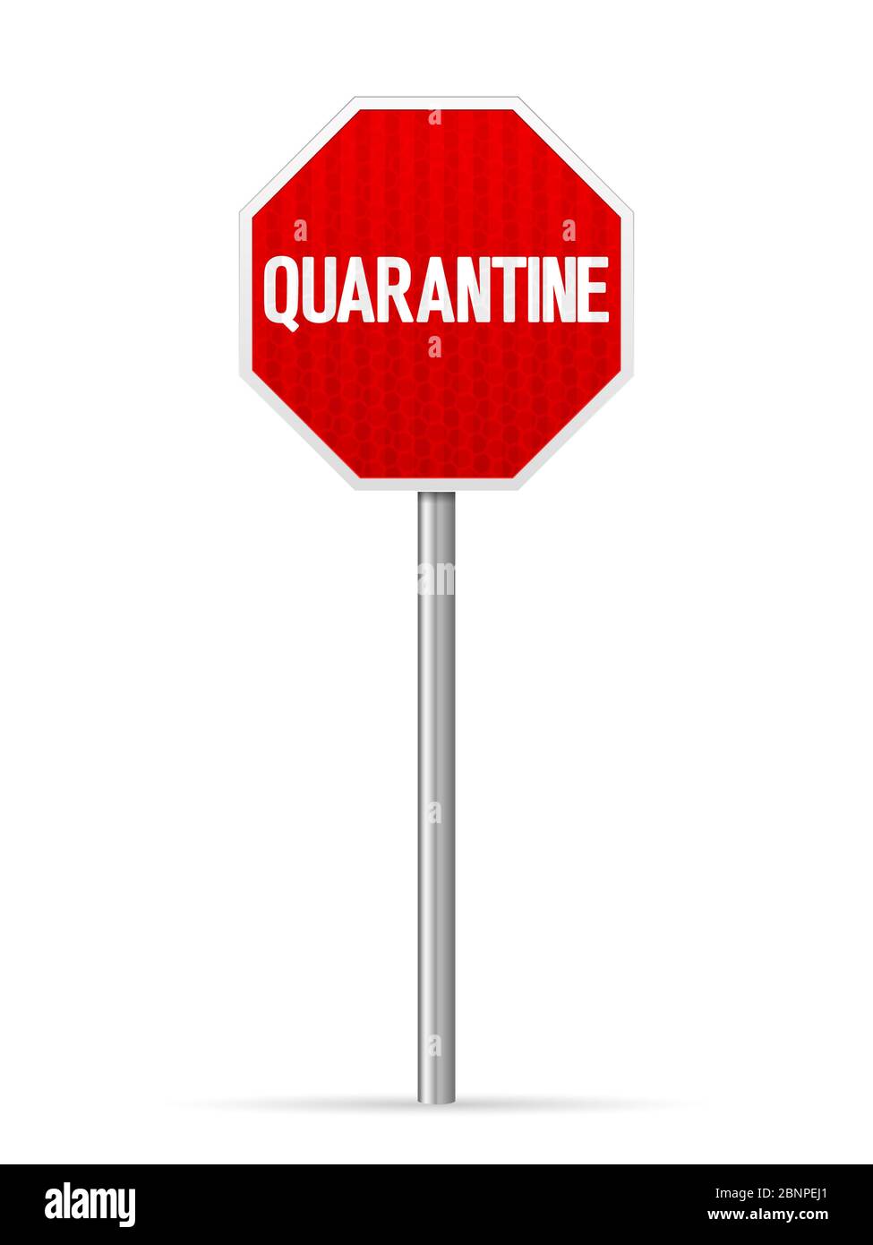 Road sign quarantine on a white background. Vector illustration Stock ...