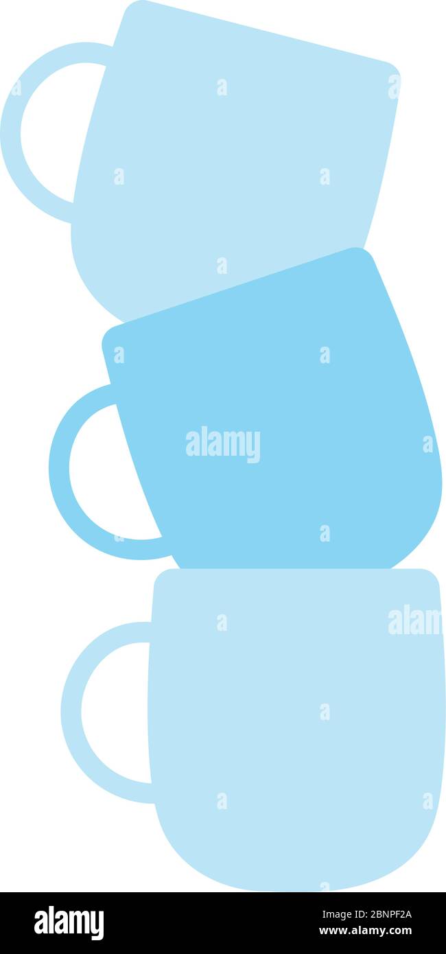 Stack of tea cups Stock Vector Images - Alamy