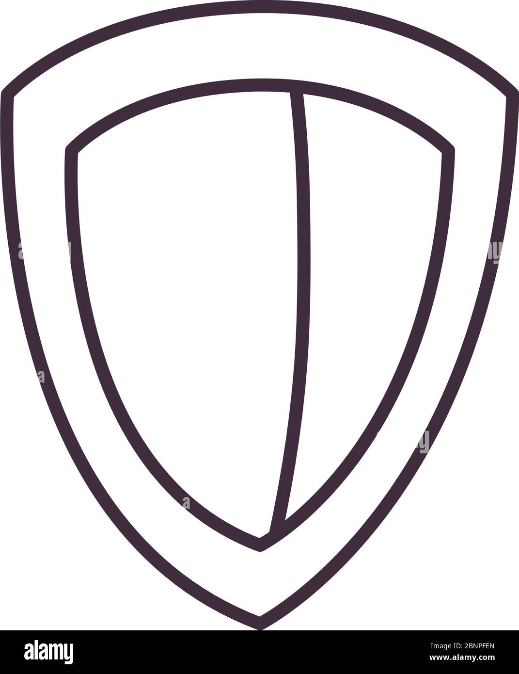 Shield line style icon design, Label tag banner product and protection ...