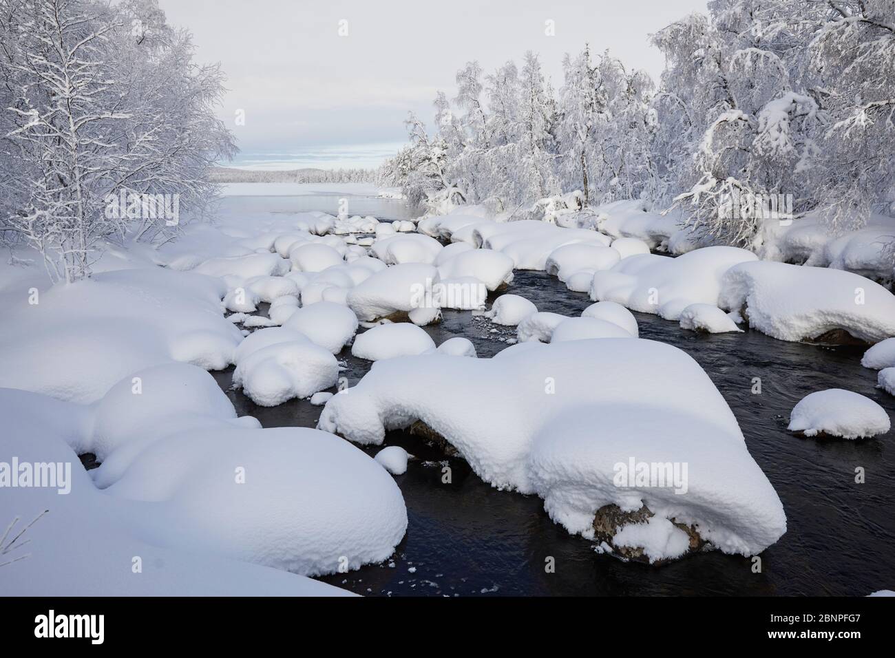 Snow covered rock lapland hi-res stock photography and images - Alamy