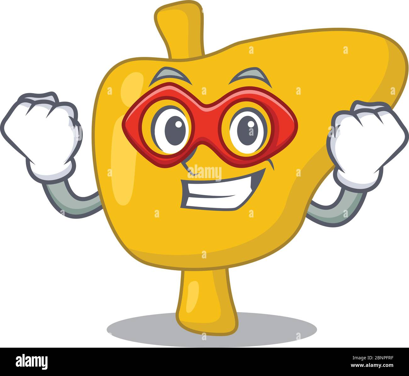 A cartoon drawing of liver in a Super hero character Stock Vector Image ...