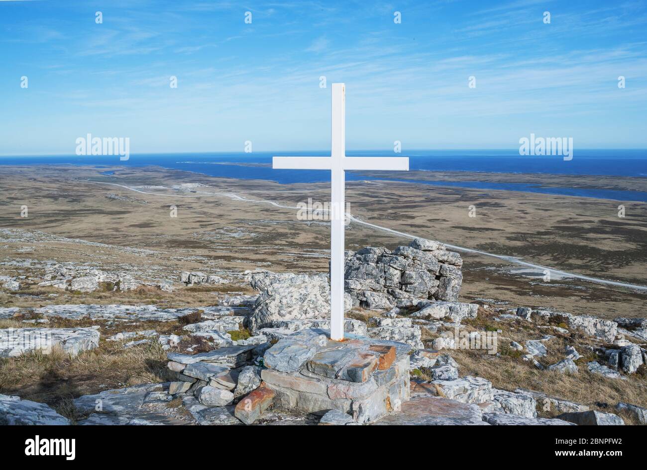 War memorial, East Falkland, Falkland Islands, South Atlantic, South ...