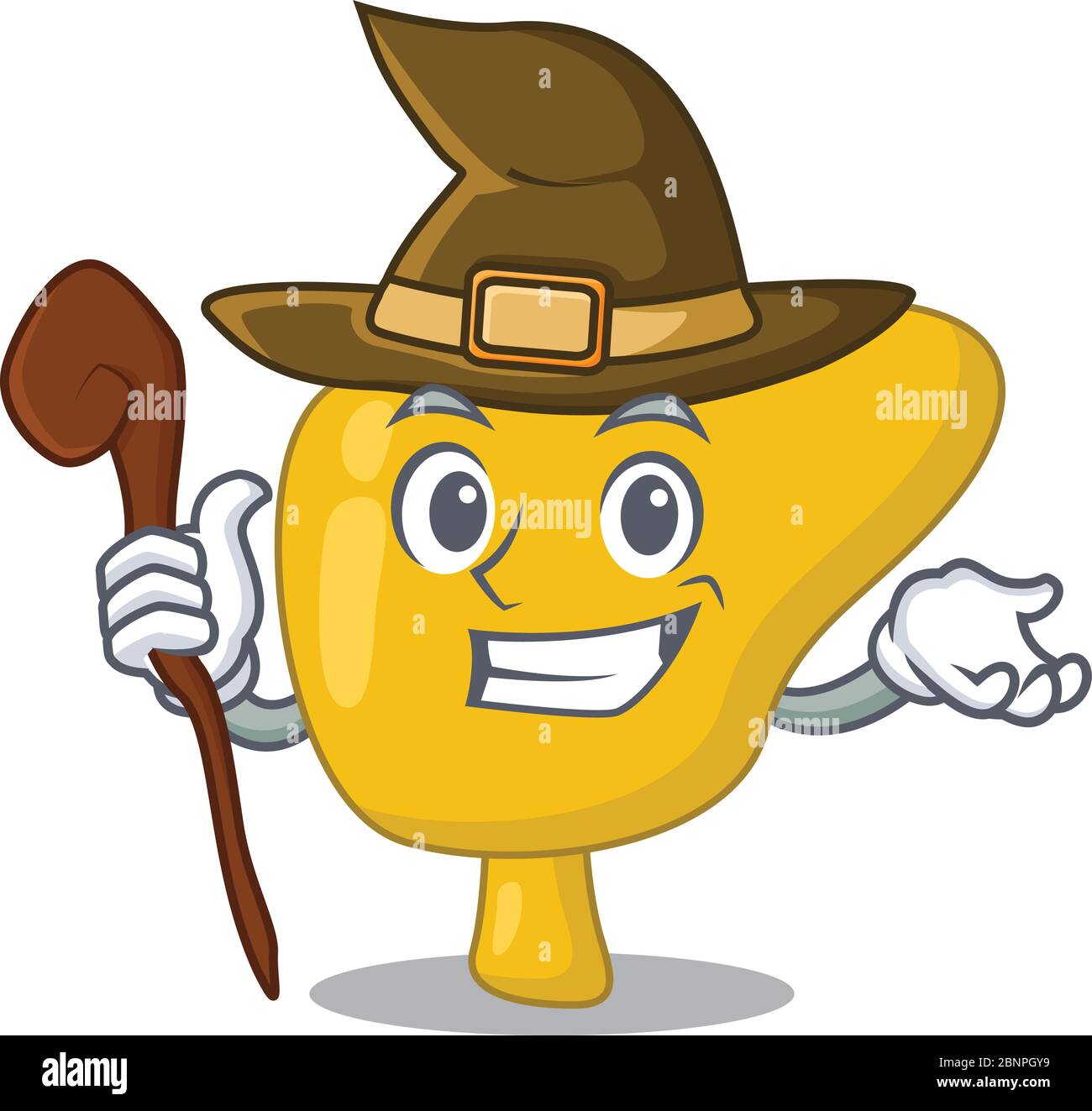 Liver funny but sneaky witch cartoon character design Stock Vector ...