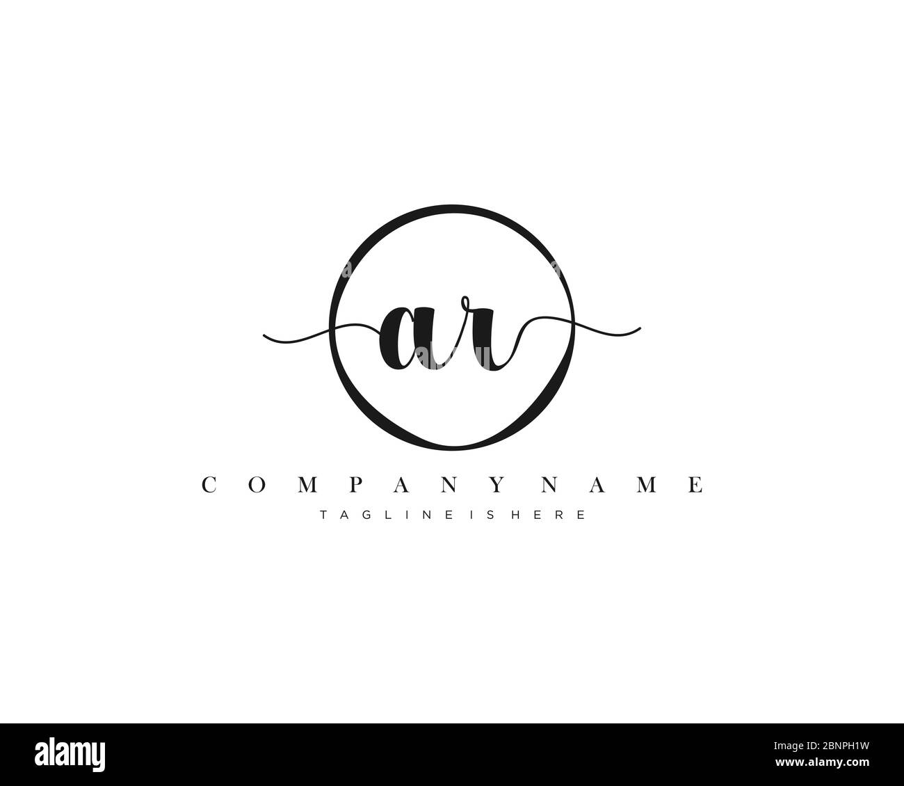 AR Signature style monogram.Calligraphic lettering icon vector Stock ...