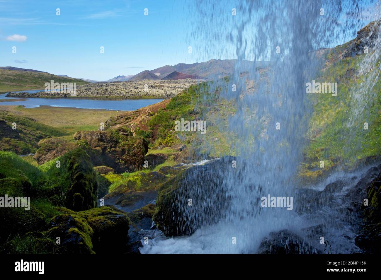 View through the sheep waterfall to Selvallavatn Stock Photo - Alamy