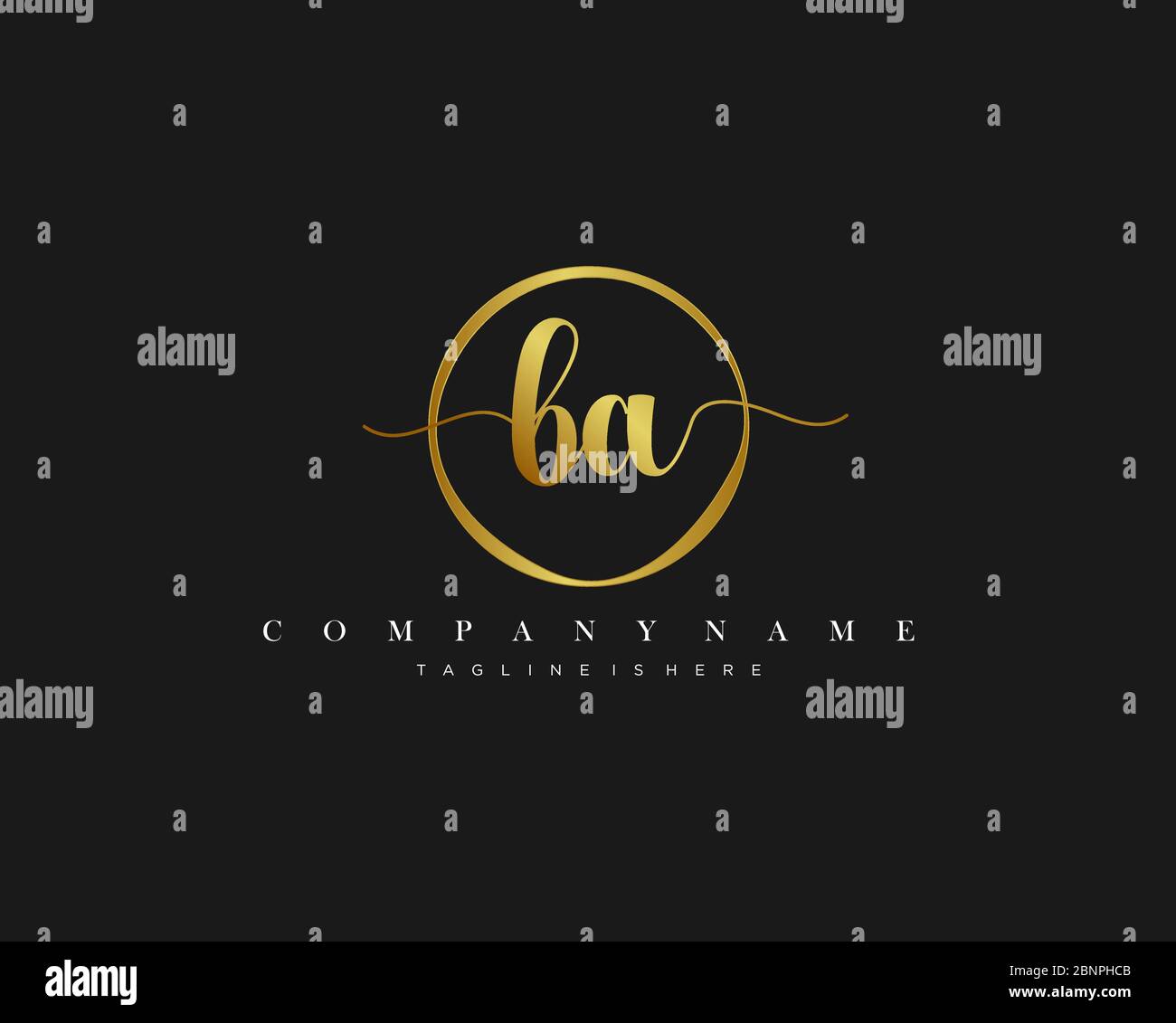 BA Signature style monogram.Calligraphic lettering icon vector Stock ...