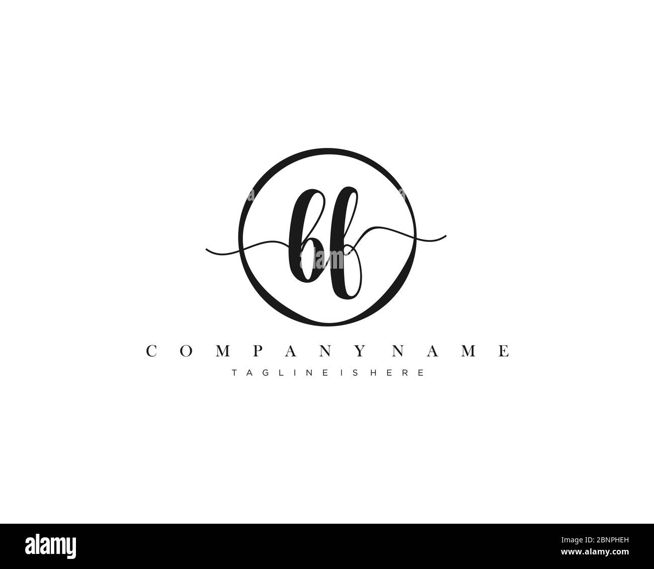 BF Signature style monogram.Calligraphic lettering icon vector Stock ...